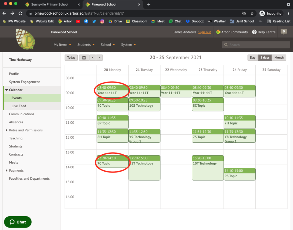 Arbor - Taking Attendance - Pinewood School Academy Trust